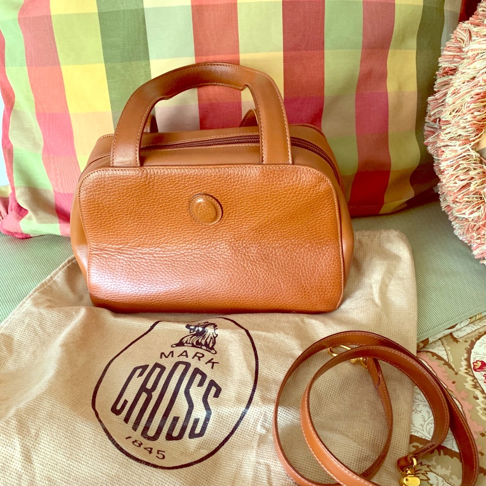 Mark Cross Leather Cross Body Satchel - Gem